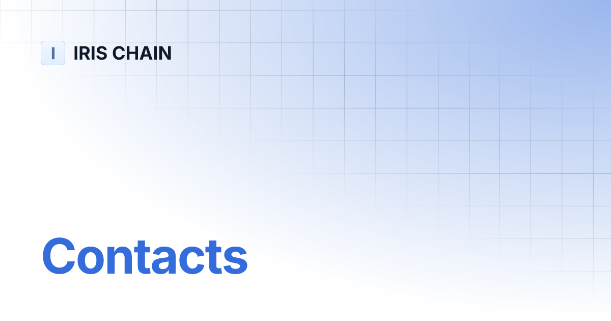 Contacts | IRIS CHAIN