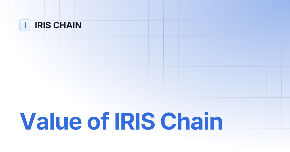 Value of IRIS Chain | IRIS CHAIN